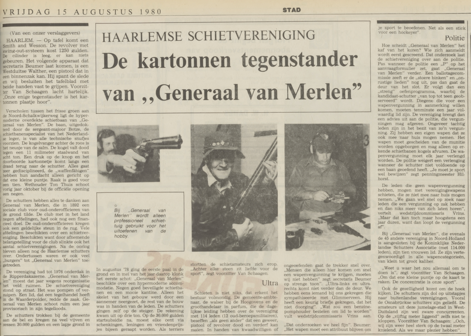 Geschiedenis van Generaal van Merlen – Schietvereniging Generaal van Merlen